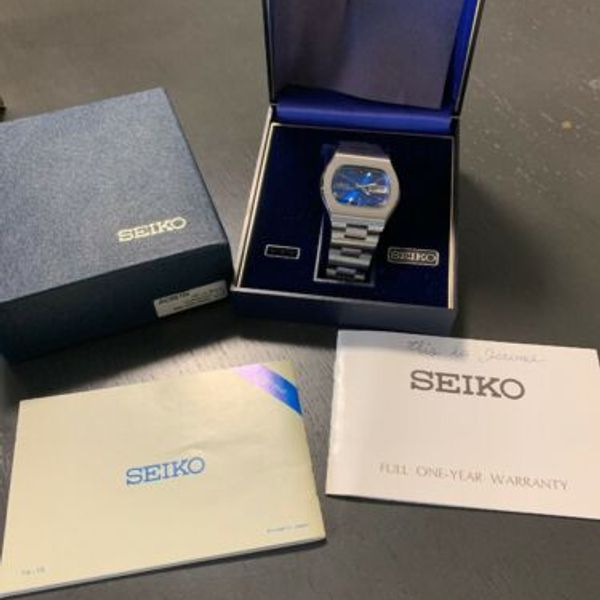 Vintage Seiko 6106-5467 DX Automatic 17j TV Blue Dial SS Case Bracelet ...