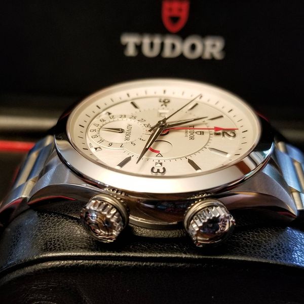 FSOT: Tudor Advisor - Mechanical Alarm - Silver Dial on Bracelet - Full ...