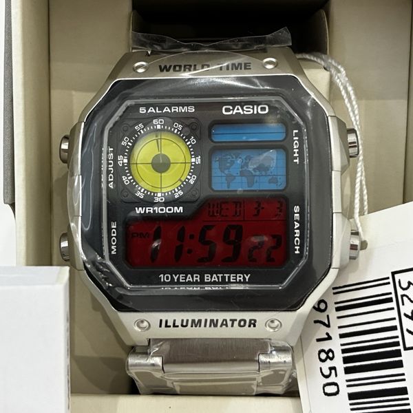 CASIO ROYAL MOD RED BLUE AND YELLOW Coloured Dial, Retro Brand New In ...