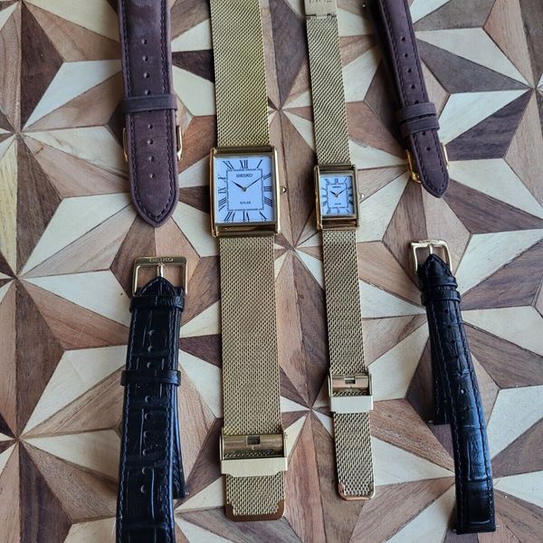 Seiko Tank Solar His And Hers | WatchCharts Marketplace