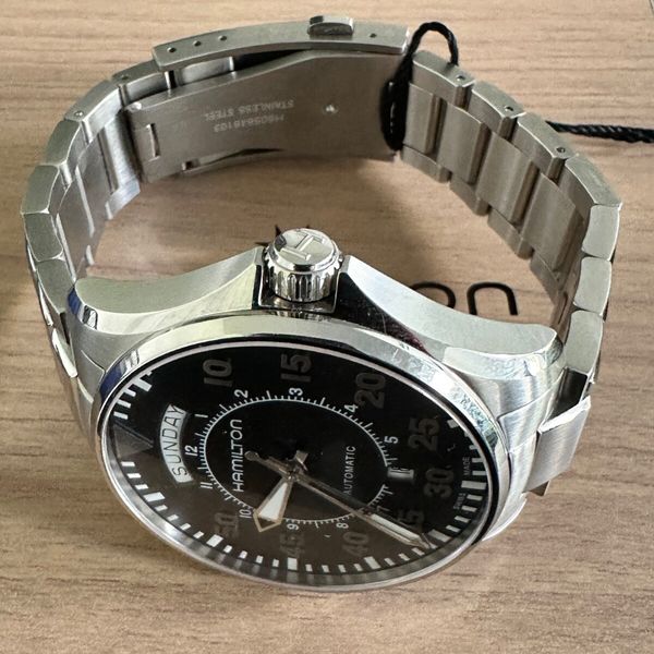 Hamilton Khaki Aviation Pilot Mens Watch H64615135 | WatchCharts ...