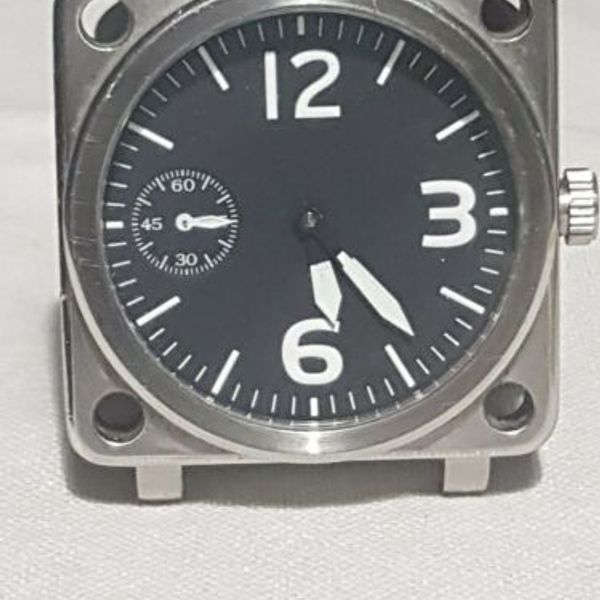 Manual Man Watch Oversized Square Style Bell & Ross Aftermarket for ...