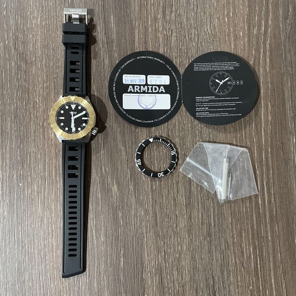 Armida A2 42mm Brass/Stainless Bezel $195 | WatchCharts Marketplace