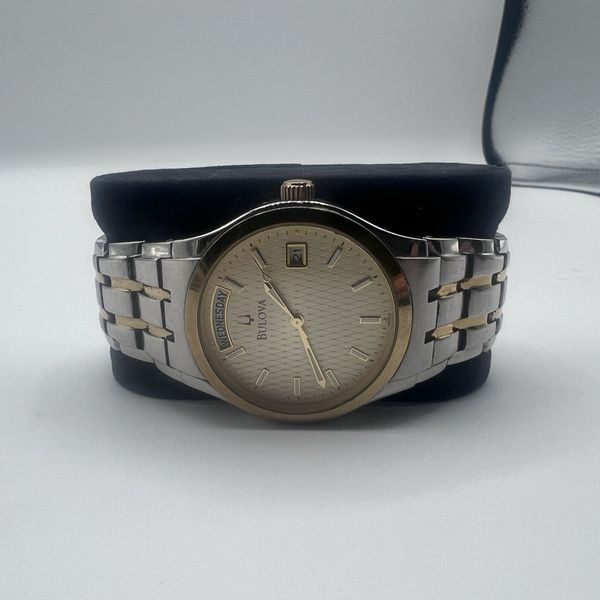 Men's Bulova Watch C960603 Day/Date Two Tone Color 98C60 | WatchCharts ...