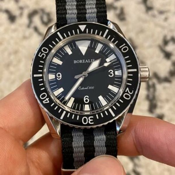 BOREALIS ESTORIL (Black / Big Triangle / No Date) Automatic Watch w ...