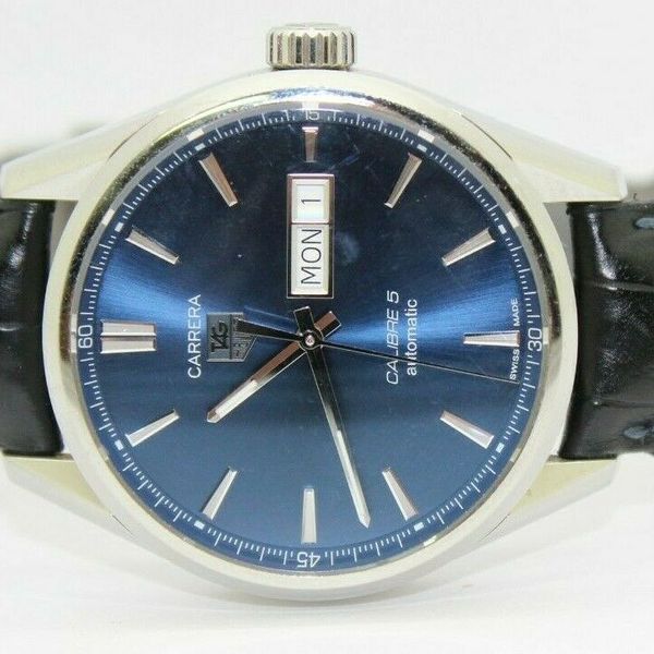 TAG HEUER CARRERA CALIBRE 5 DAY/DATE AUTOMATIC STAINLESS S MEN'S Watch WAR201E | WatchCharts ...
