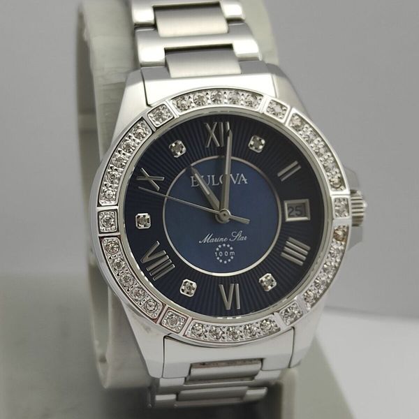 Bulova Ladies marine Star Diamond Watch 96R215 | WatchCharts Marketplace