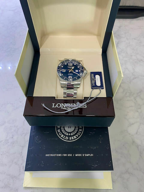 Longines Hydroconquest Blue Dial Automatic Men's Dive Watch L37824966 ...