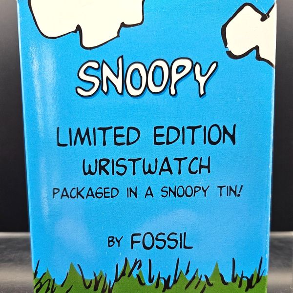 Fossil LI-1680 Snoopy Watch & Lapel Pin #81/3000 W/ Original Packaging ...