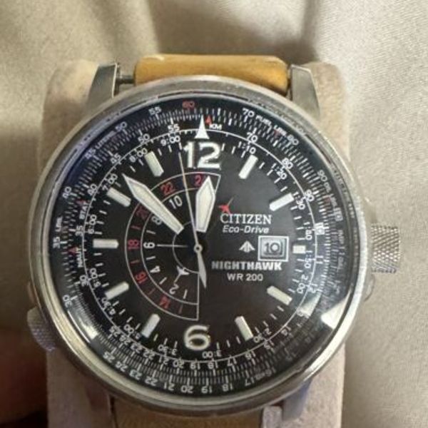 Citizen Men's Eco-Drive Promaster Nighthawk WR200 Dual Time Watch with ...