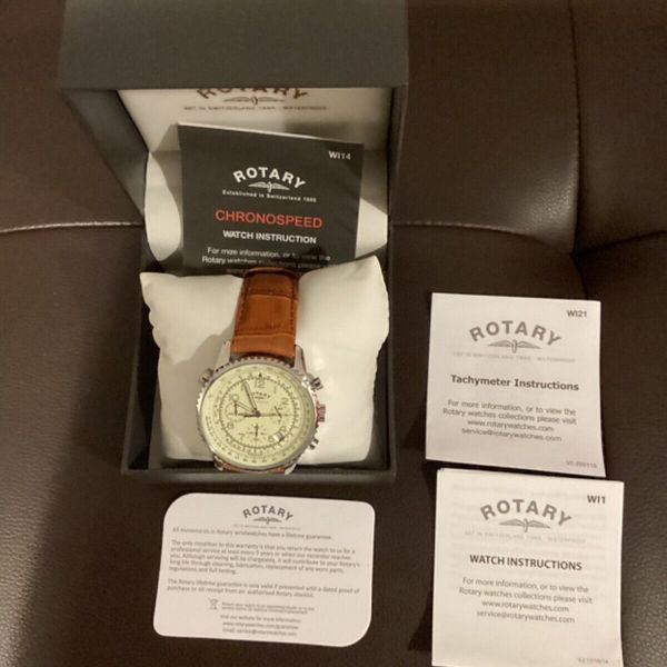 Rotary Chronospeed mens watch. GS03447/08. Never worn, original box ...
