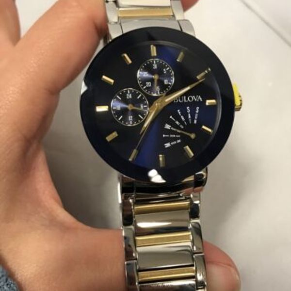 BULOVA Modern Blue Dial Two Tone Men's Watch - 98C123 MSRP: $425 ...