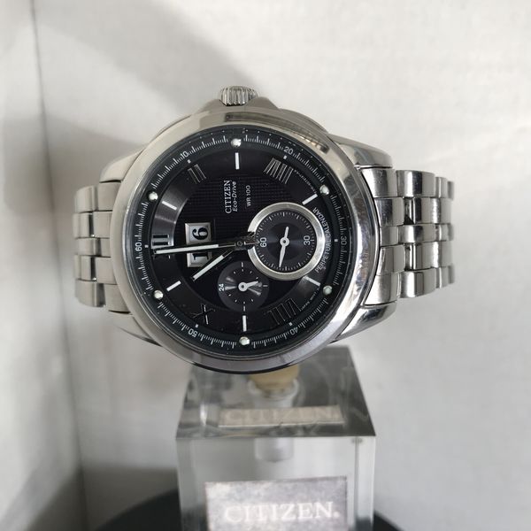 Citizen Menâ s Calibre 3100 Eco-Drive BlAck Dial S.Steel Bracelet ...