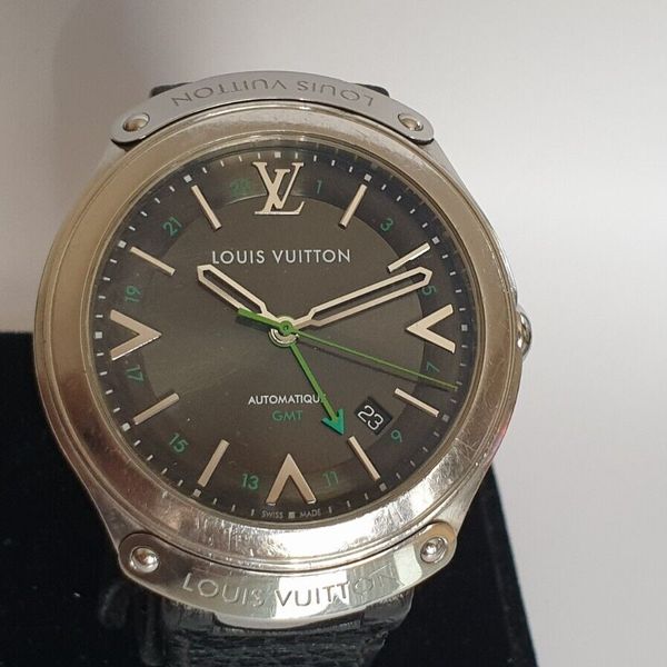LOUIS VUITTON Fifty five Q6D30 GMT gray Dial Automatic | WatchCharts ...