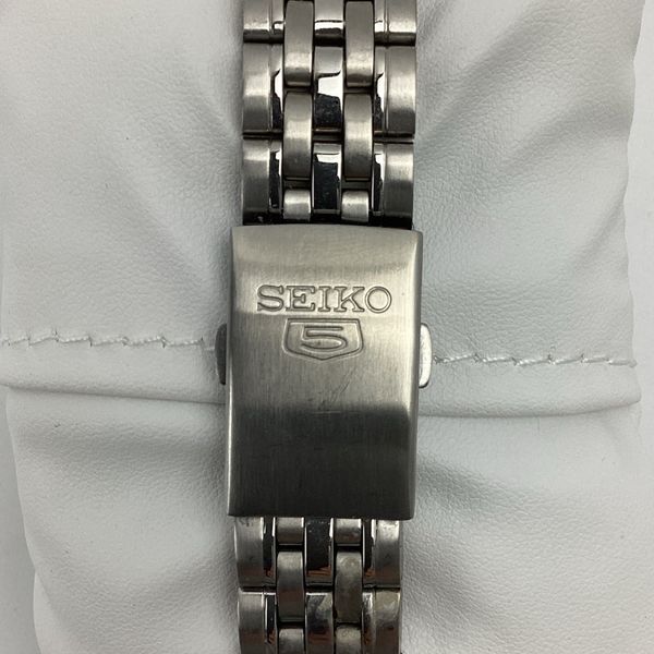 SEIKO 5 SNK355 Men's Automatic Day Date Silver Dial Stainless Steel ...