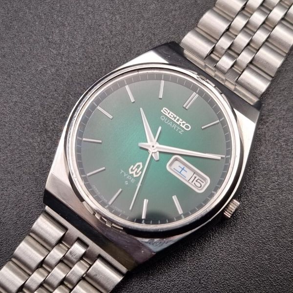 Seiko Type II Green Dial Dec 1977 7546-700B Vintage JDM Quartz Dial ...