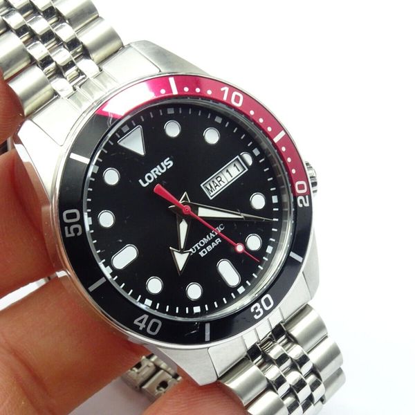 LORUS by SEIKO 42mm Men's Pepsi Bezel Automatic Day Date Bracelet ...