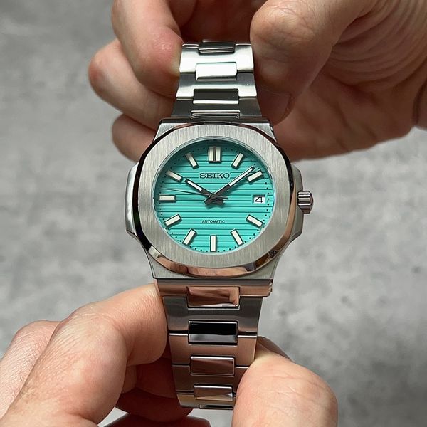 Seiko Tiffany Blue Nautilus Mod [Premium Build] | WatchCharts Marketplace