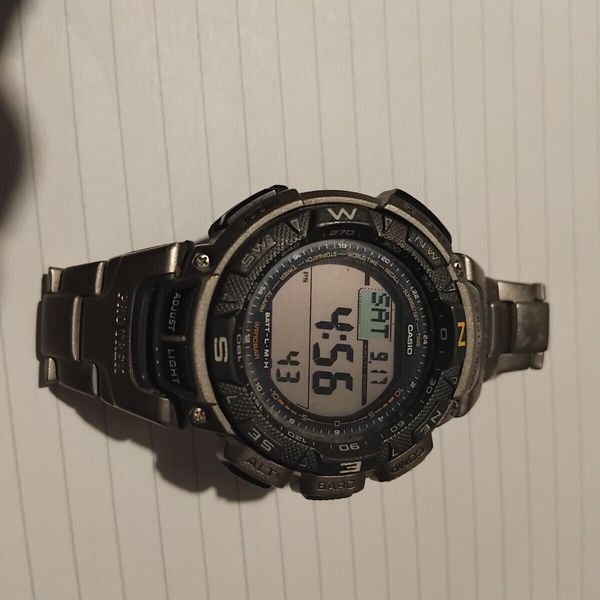 casio pro trek 3246 titanium mens watch. Used condition, | WatchCharts ...