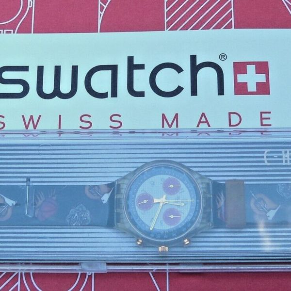 N.O.S. SWATCH CHRONO, RIDING STAR 1993 - SCK102 -NEVER WORN, new ...
