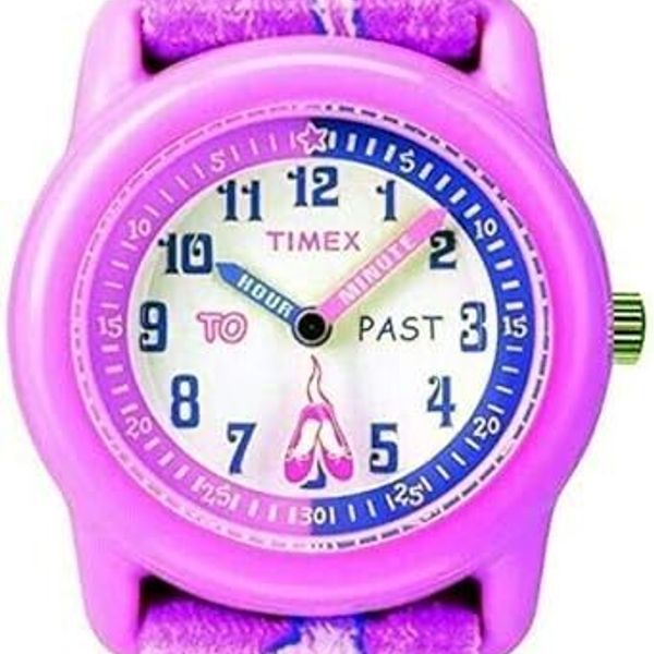 Timex T7B151 Girl's Time Teacher Ballerina Elastic Fabric Band Analogue ...