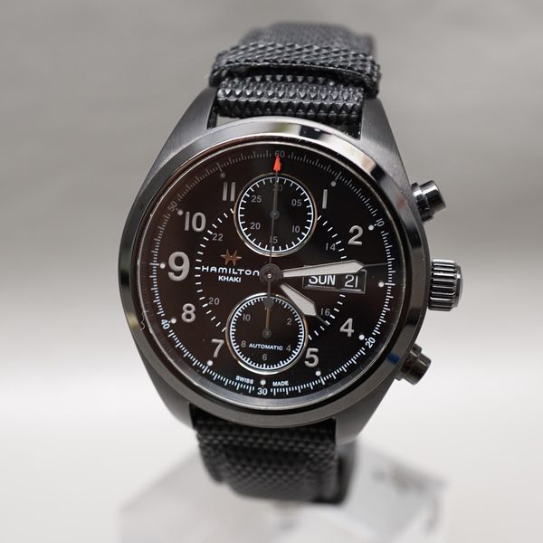 Hamilton Khaki Field H71626735 Black Automatic Swiss Chronograph Watch ...
