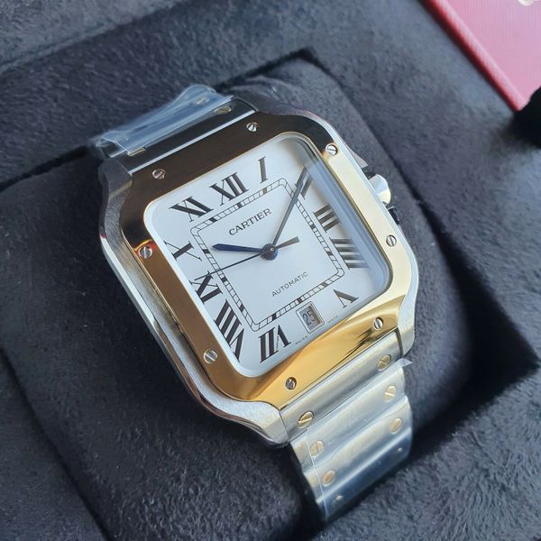 New Santos de Cartier Steel & 18k Gold Automatic Watch Large Model ...