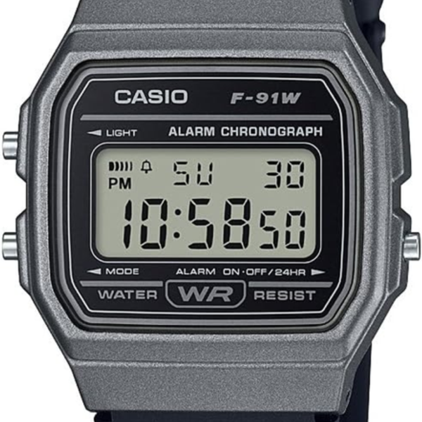 Casio F91W Series | Digital Watch | Water Resistant | LED Light | 1/100 ...