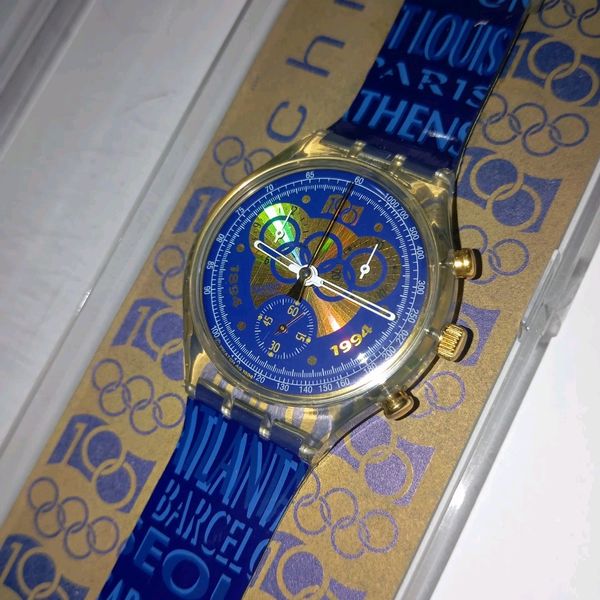 SWATCH CHRONO 1994 CENTENARIO OLIMPIADI SCZ101 NUOVO PERFETTO ...