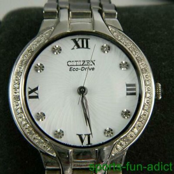 CITIZEN ECO-DRIVE Unstoppable Bella Diamond Stainless Steel Watch E031 ...