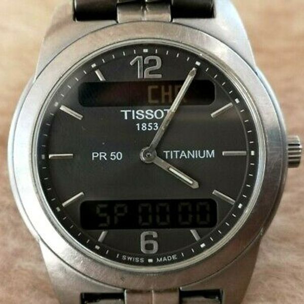 TISSOT AEROSPACE J390/490 All Titanium MULTIFUNCTION DIGITAL-ANALOG ...