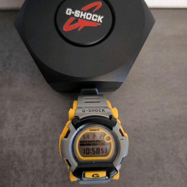Casio G-Shock DW-002 Vintage 90s Grey Yellow - Box + Instructions ...