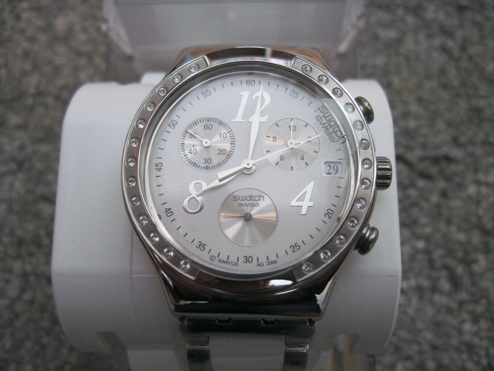 SWATCH Irony Chrono DreamWhite Men's Watch YCS511G NEW IN BOX ...