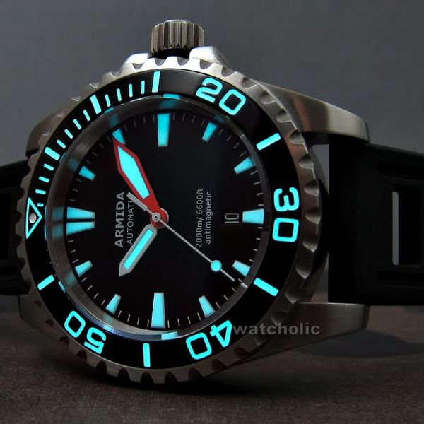 Sold: Armida A4 2000M 45mm ETA 2824 Auto Diver | WatchCharts Marketplace