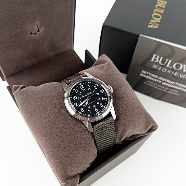 Bulova Men's 96A259 Military VWI Special Edition Hack Black Automatic ...