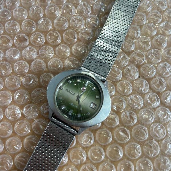 Rado Monte Rosa Watch Automatic Men's Green Dial Swiss Made Tonneau ...