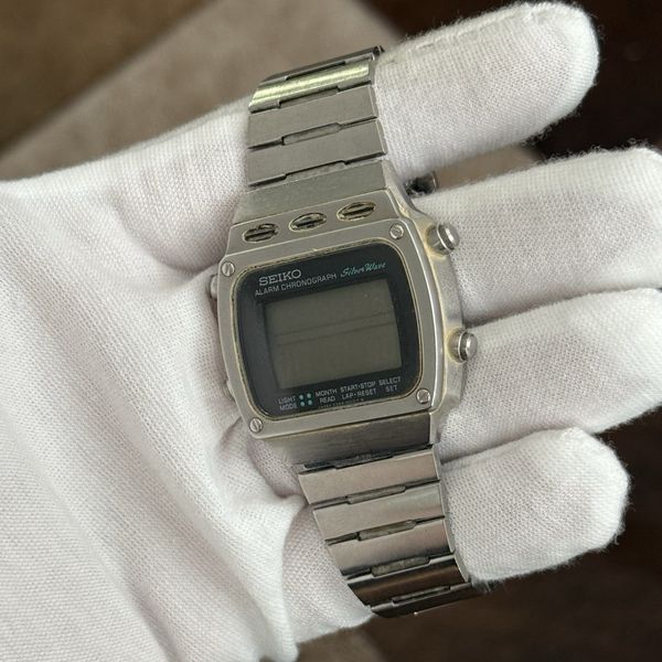 Rare Vintage Seiko Silver Wave A359-5020 Menâ s JDM Digital Watch 1980s ...