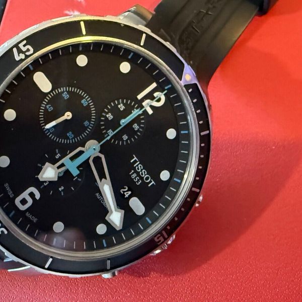 TISSOT SEASTAR 1000 AUTOMATIC CHRONOGRAPH SCUBA DIVING WATCH BLUE 48MM ...