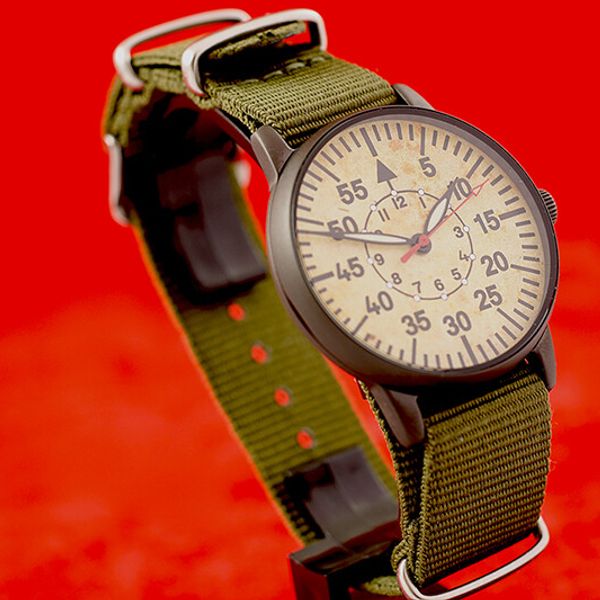 LACO Military Vintage WAR2 WW2 style Pilot's wrist watch Rocket 2609 ...
