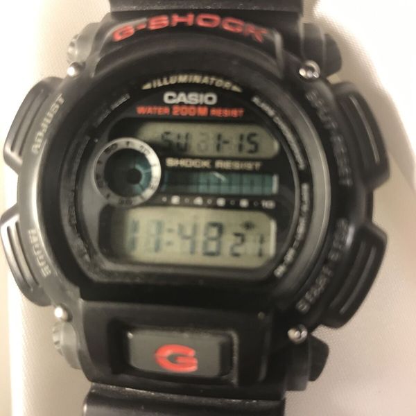 Casio DW9052 G-SHOCK Watch 200 Meter Chronograph Black Silicon Strap ...