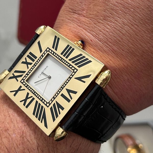 Cartier Large Square Watch 50 x 50 mm Customized | WatchCharts Marketplace