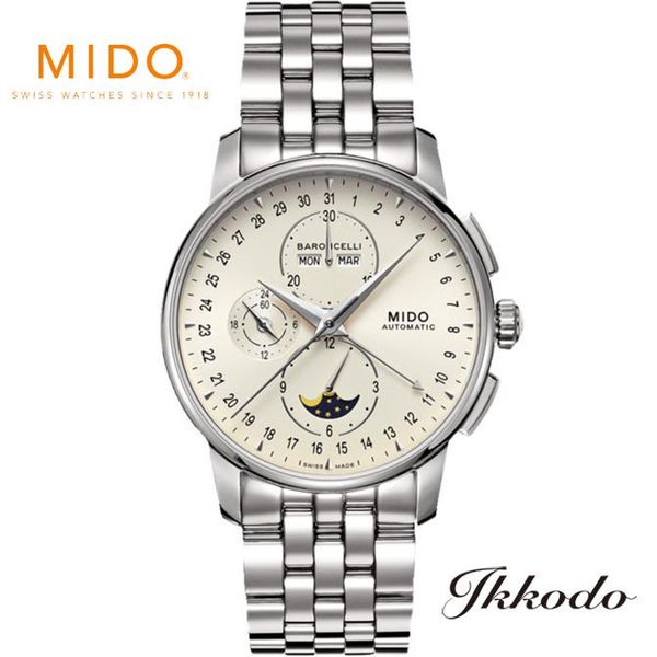 MIDO ☆ Mido ☆ BARONCELLI ☆ Baroncelli Moon Phase ☆ Triple Calendar ...