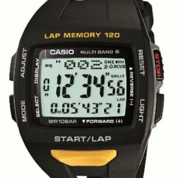 Casio Watch Fizz LAP MEMORY 120 Radio Solar STW10001JF Black STW-1000 ...