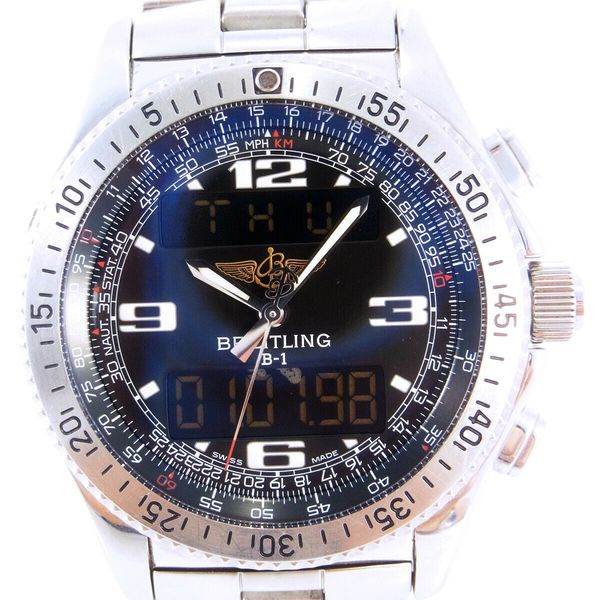 BREITLING Professional B-1 Chronograph Chronometer Digital Analog Watch ...