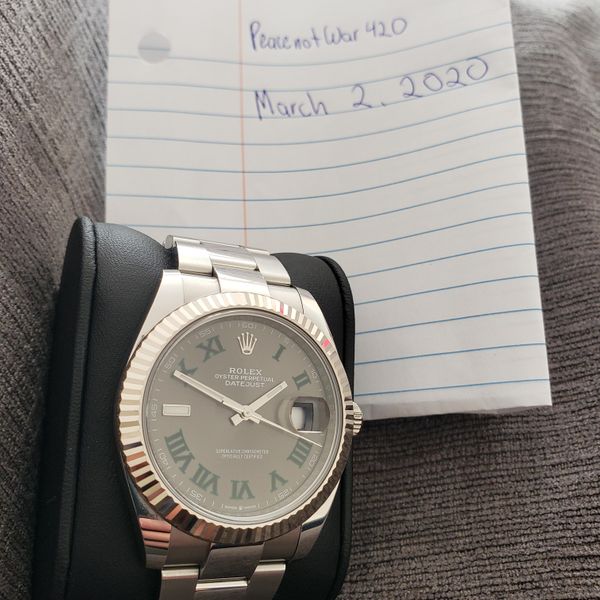 [WTS] Rolex Datejust 41 Wimbledon fluted white gold ref. 126344 ...