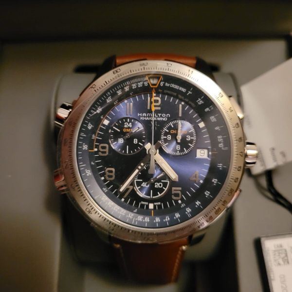 HAMILTON KHAKI AVIATION X-WIND GMT CHRONO QUARTZ H77922541 ...