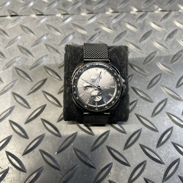 FOSSIL Autocross Mens Dual Time Multifunction Watch, Black Dial ...