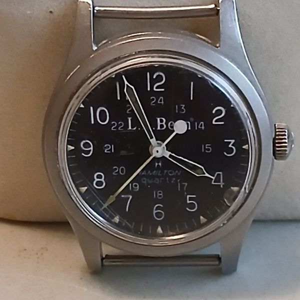 Vintage MEN'S HAMILTON L.L. BEAN FIELD WATCH 6 JEWELS QUARTZ 740 ...