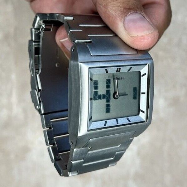 RARE Retro y2k FOSSIL Big Tic Animated Steel Watch BG-1047, Box Tags New Battery | WatchCharts ...