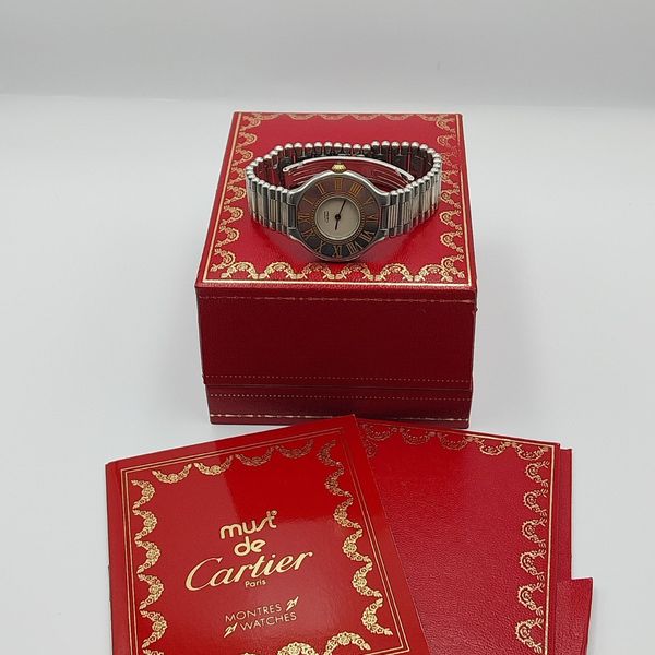 Cartier Must de Cartier 21 Box Booklet Ref. 9010 28mm | WatchCharts ...